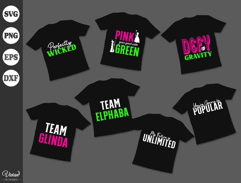 Wicked Movie, Elphaba, Glinda, Svg, EPS, DFX, PNG, Cricut, Digital ...