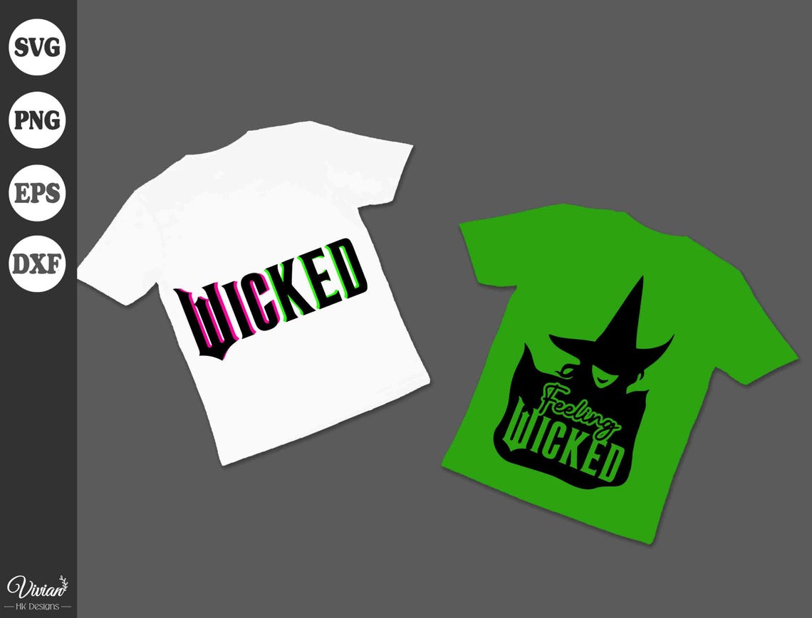 Wicked Movie, Elphaba, Glinda, Svg, EPS, DFX, PNG, Cricut, Digital ...