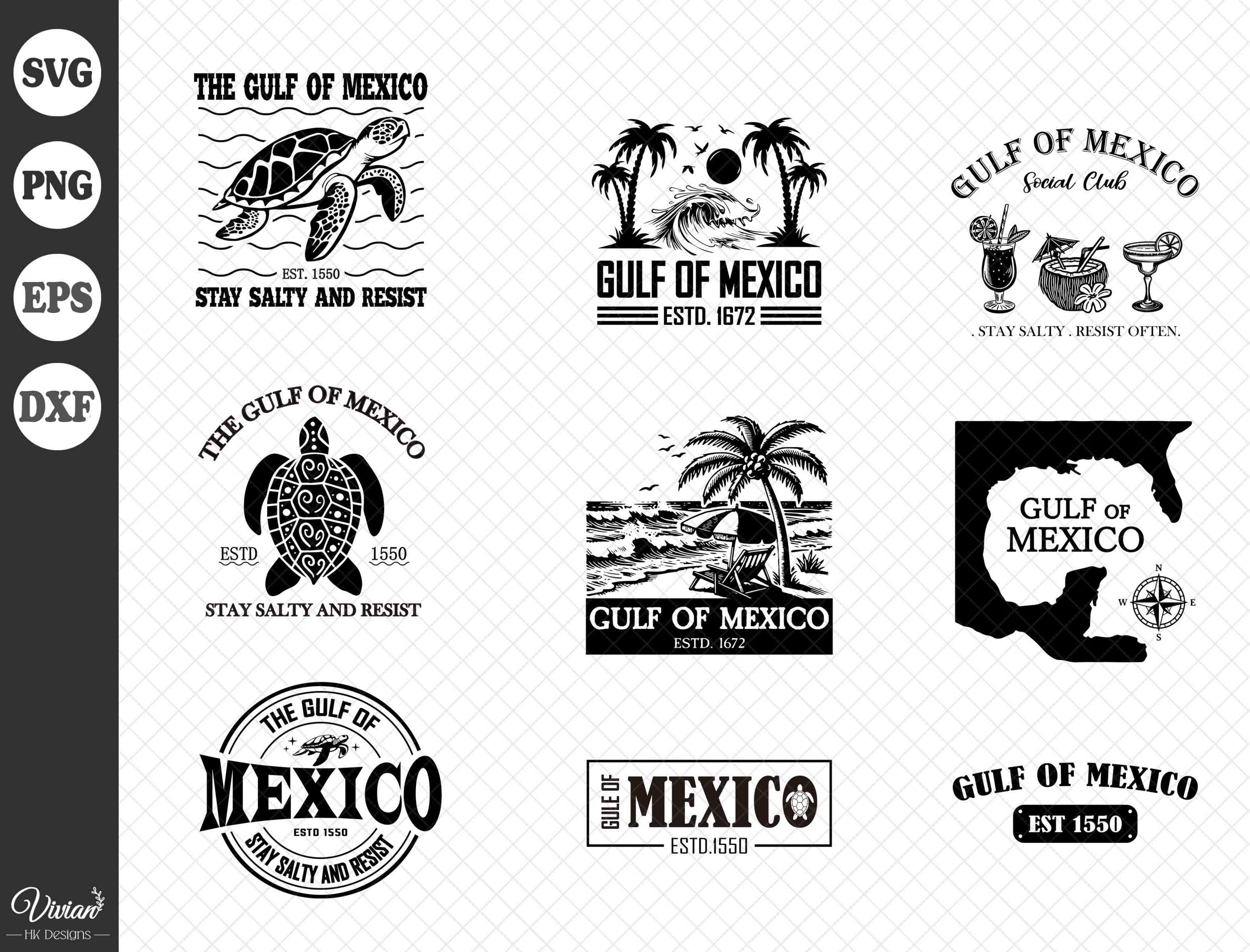 Gulf of Mexico, Svg, EPS, DFX, PNG, Cricut, Digital Download - Etsy