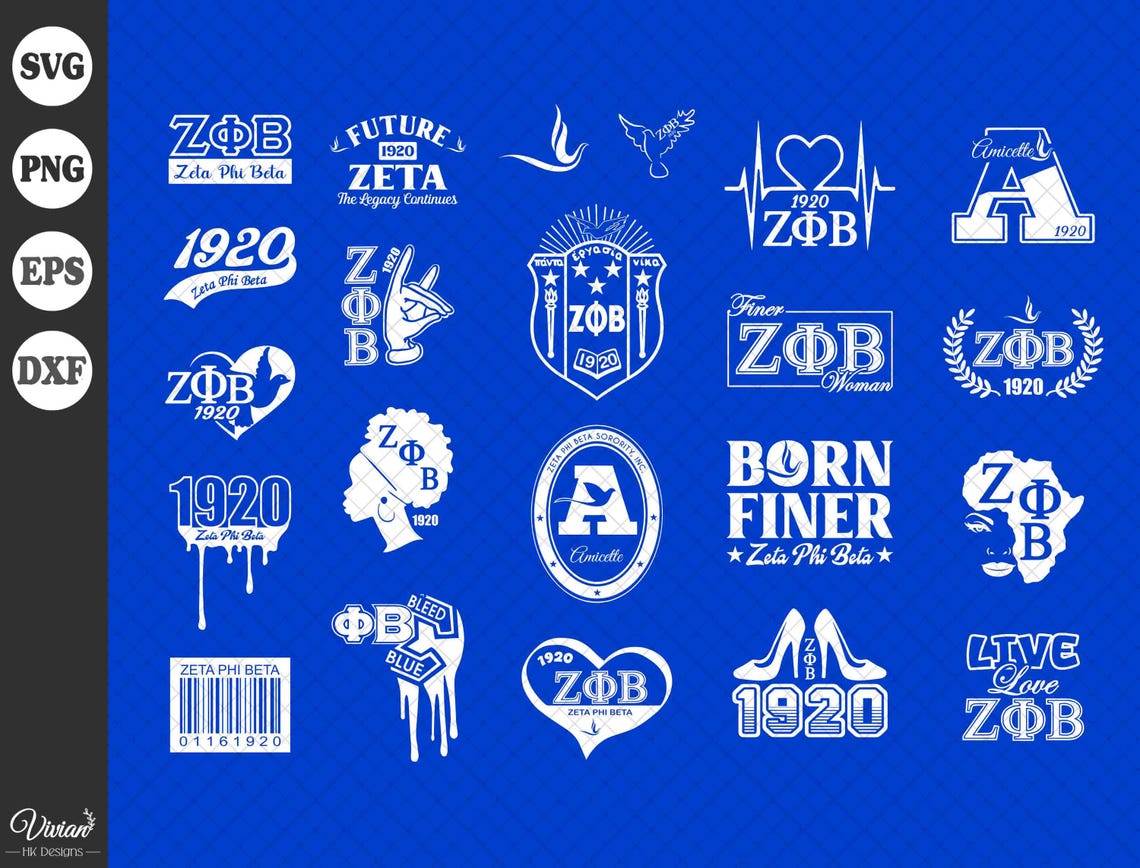 Zeta Phi Beta, Svg, EPS, DFX, PNG, Cricut, Digital Download - Etsy