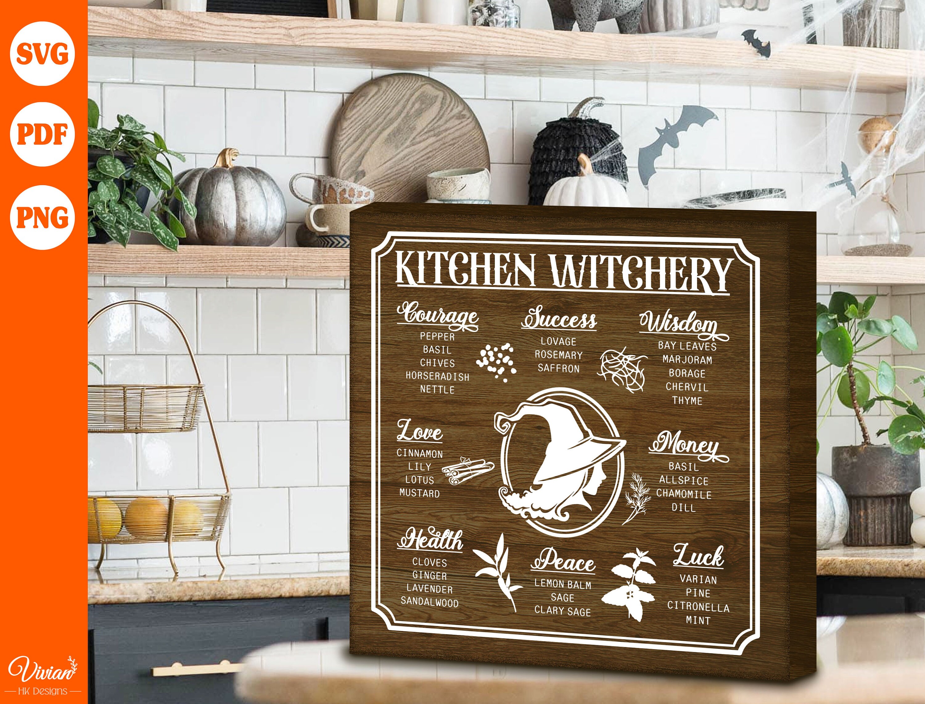 Kitchen Witchery, Glass Block, Image, PNG SVG PDF - Etsy