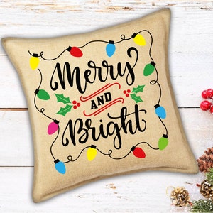 Merry and Bright, Light Blub, Christmas Sign, Glass Block, Image, PNG ...