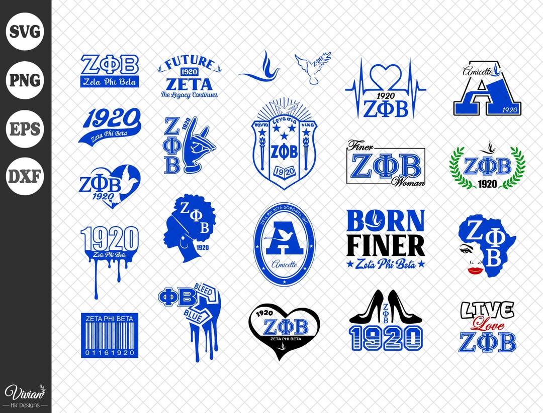 Zeta Phi Beta, Svg, EPS, DFX, PNG, Cricut, Digital Download - Etsy