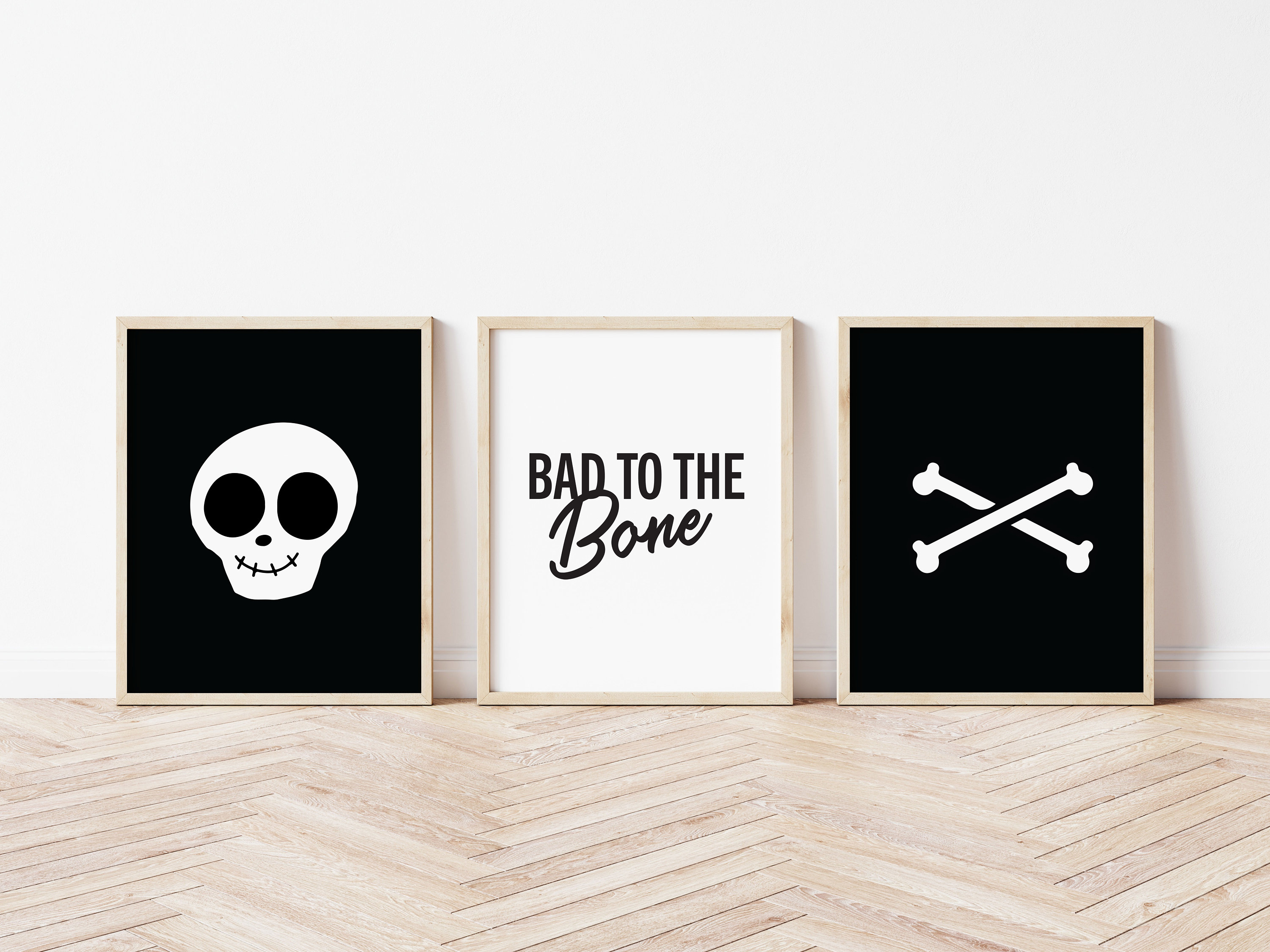 Bad to the Bone Halloween Print Bundle | Kids Halloween, Modern ...