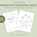 Coloring Pages Cute Monster Printable | Coloring Sheet for Kids ...