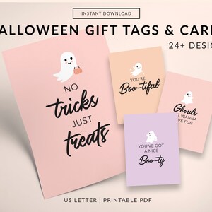 Printable Halloween Tags | Halloween Card | Treat Tags | Cute Halloween ...