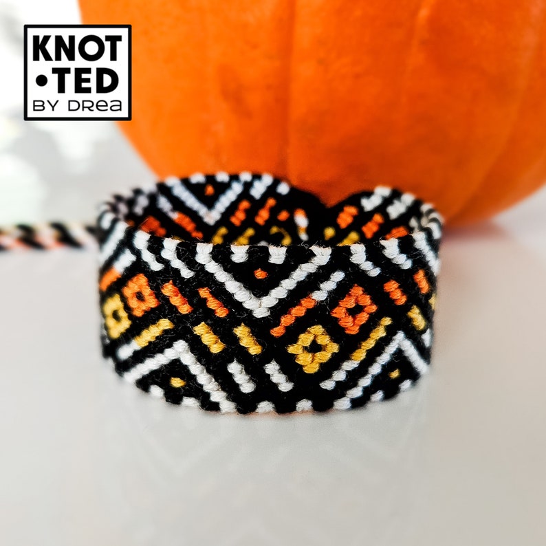 Halloween Friendship Bracelet Set Custom, One of a Kind Knotted by Hand ...