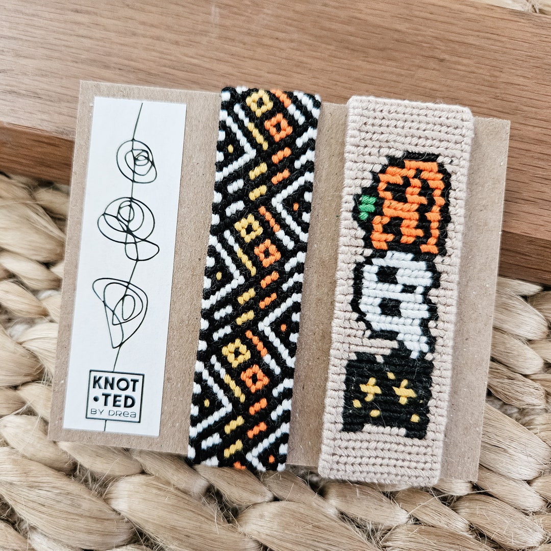 Halloween Friendship Bracelet Set | Custom, One of a Kind | Knotted by ...