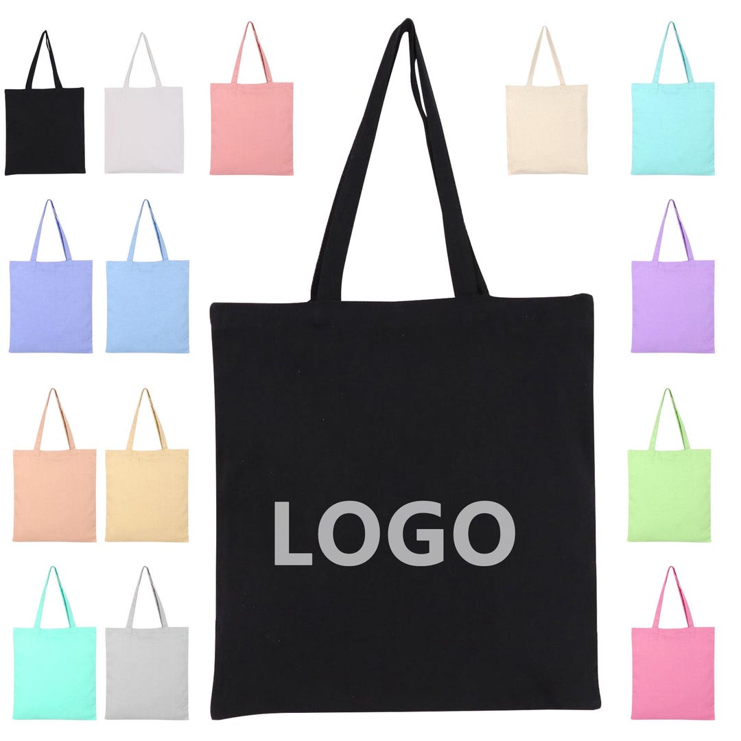 Custom Logo Cotton Canvas Tote Bags Premium Natural Cotton Tote ...