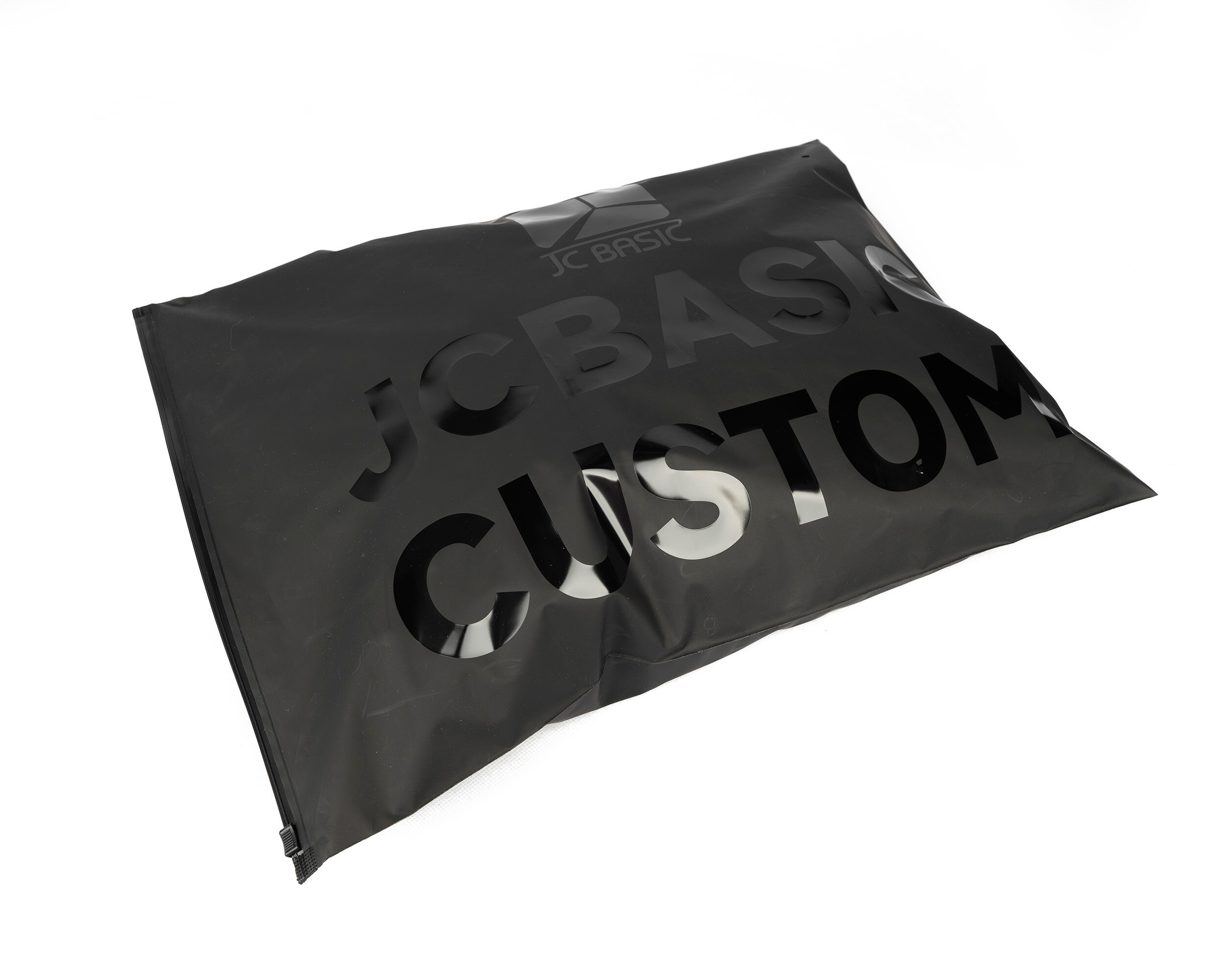 Custom Matte Black Plastic Packaging Zipper Bags for Apparel Slider ...
