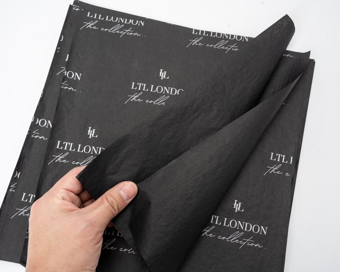 Custom Black Tissue Paper With Logo, Custom Printed Tissue Paper ...