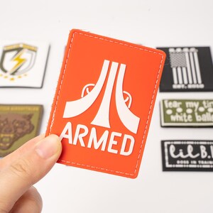 100pcs Custom PVC Rubber Patch, 3D PVC Badges, Private Logo Sew on ...