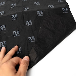Logo Branded Packaging Black Tissue Papers, Tissue Paper Sheets, Black ...