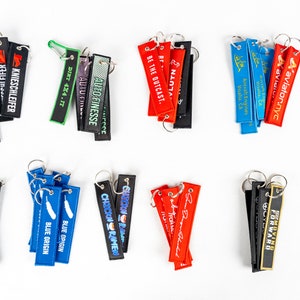 25pcs Custom Embroidery Key Chains, Custom Key Tags, Custom Keychain ...