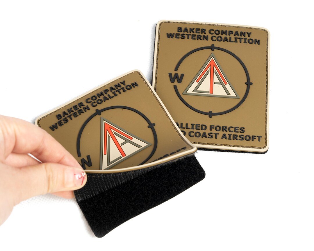 Custom PVC Patches. Hook and Loop Side Backing. Customize Rubber ...