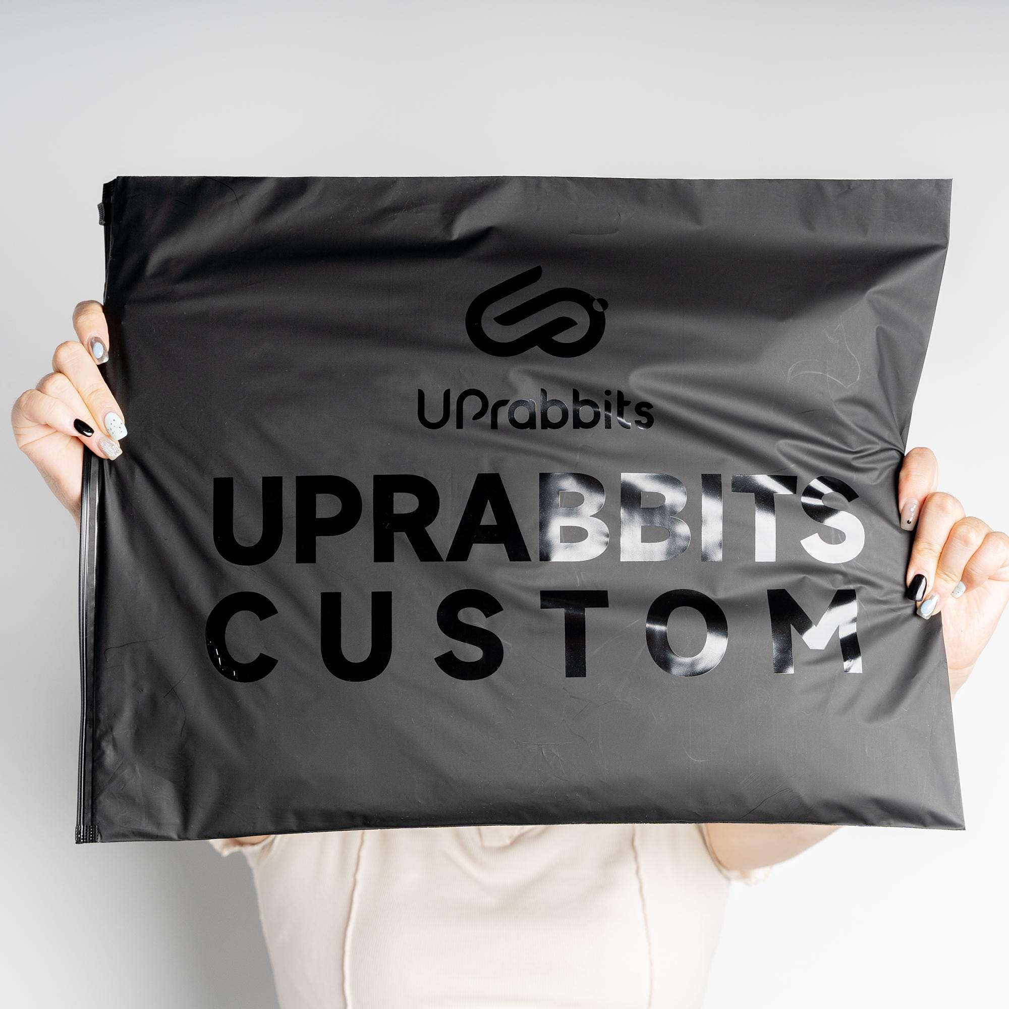 Custom Frosted Zipper Bags High Quality Black Matte Zipper Bag Custom ...