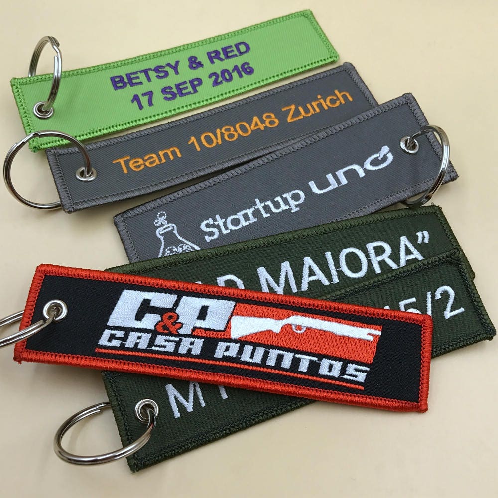 300 Airplane Keychains Custom Embroidered Keychain Custom | Etsy