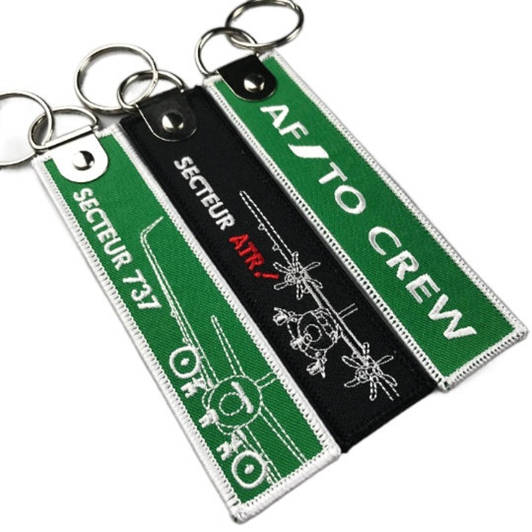 400 Custom Flight Key Chain, Flight Embroidery Key Chain, Flight ...