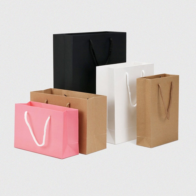 Custom Paper Bag With Logo, Boutique Bag, Merchandise Bag for Shopping ...