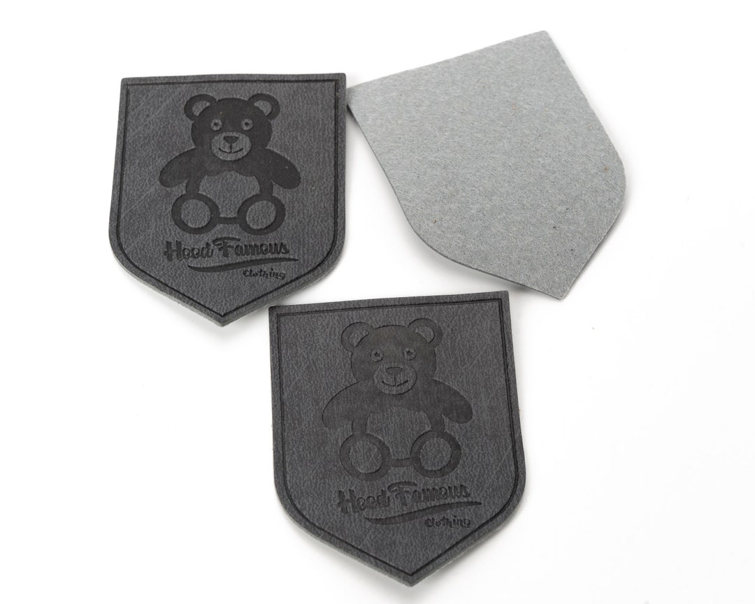 50pcs Personalized Leather Patches With Logo, Text, PU Leather Patch ...