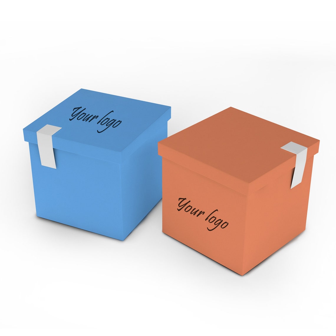 500pcs custom paper box custom lid and base box logo print | Etsy