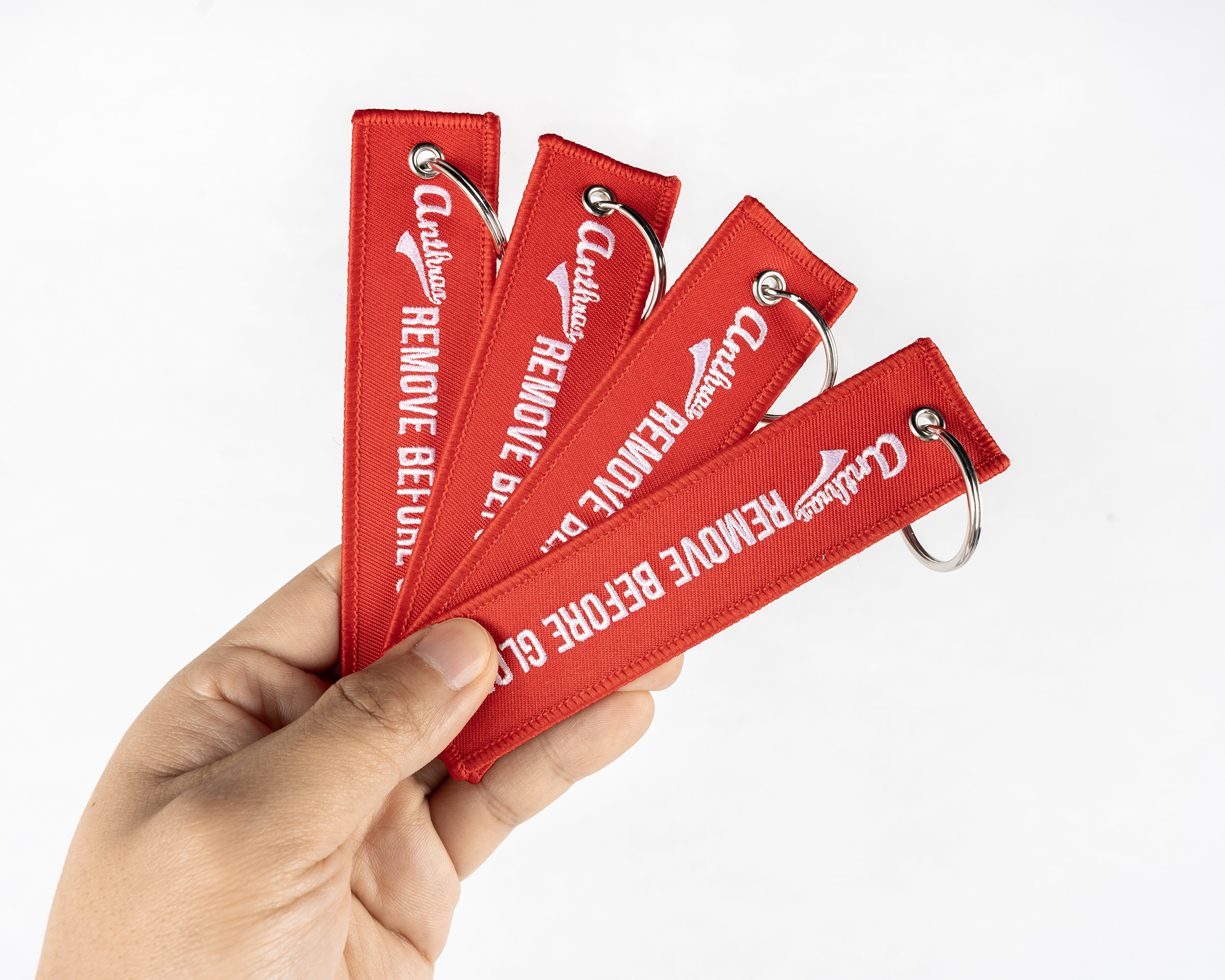 25pcs Custom Embroidery Key Chains, Custom Key Tags, Custom Keychain ...