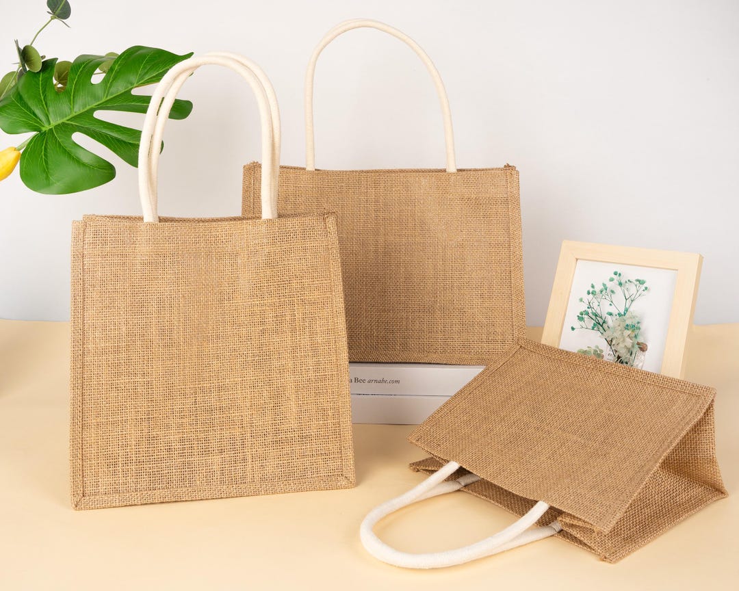 50pcs Personalized Burlap Bags, Custom Design Jute Bags for Gifts ...