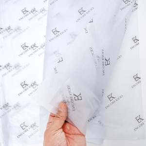 1000pcs Custom Black Tissue Paper, Custom Printed Tissue Wrapping Paper ...