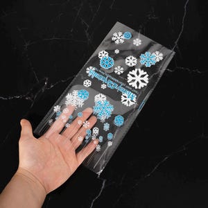 100pcs Clear Opp Bag With Custom Logo, Christmas Gift OPP Bag ...