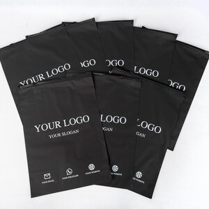 Custom Frosted Zipper Bags With Logo,matte Zip Bags for Poly Mailers ...