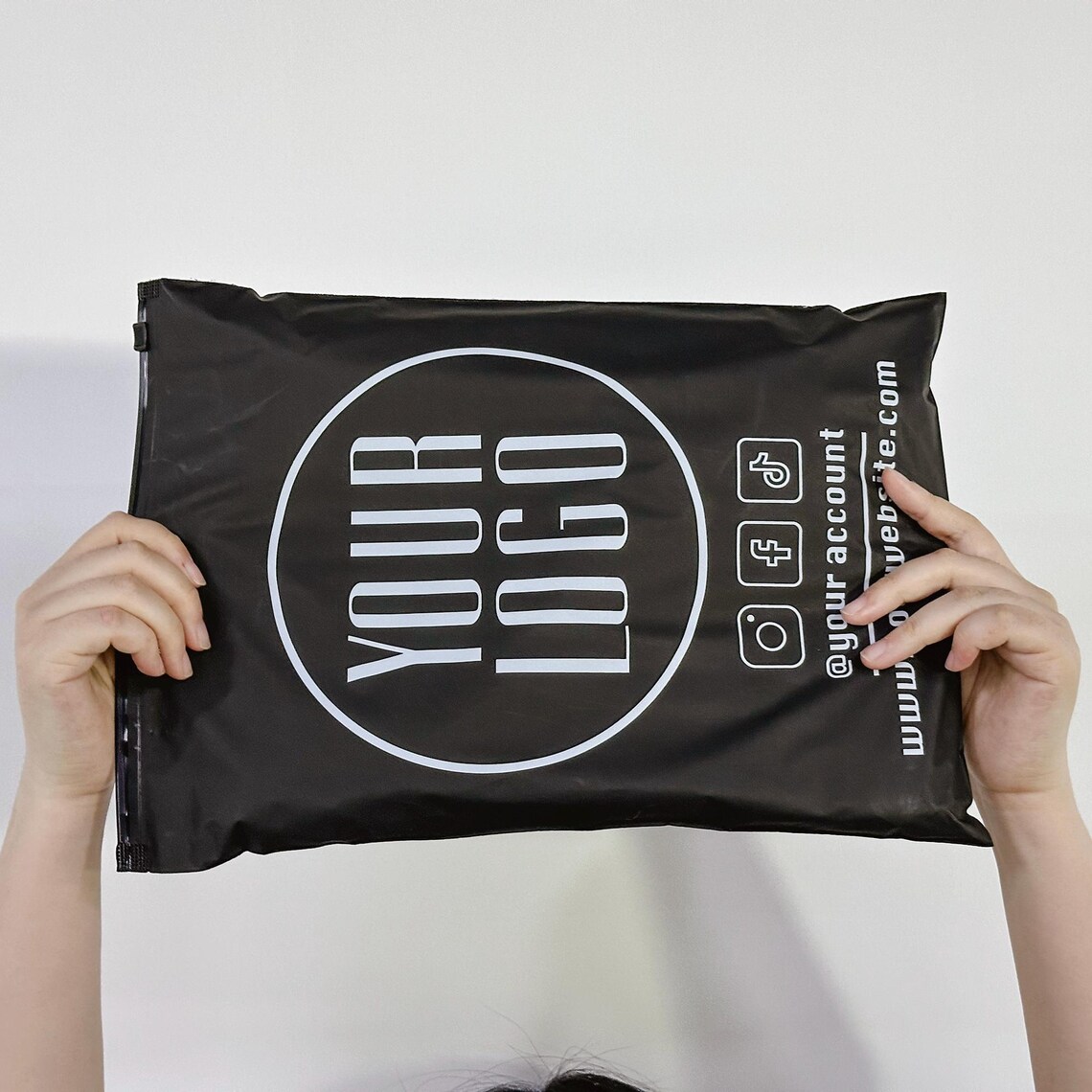 Custom Clear Black Frosted Zipper Bags Transparent Bags High Quality ...