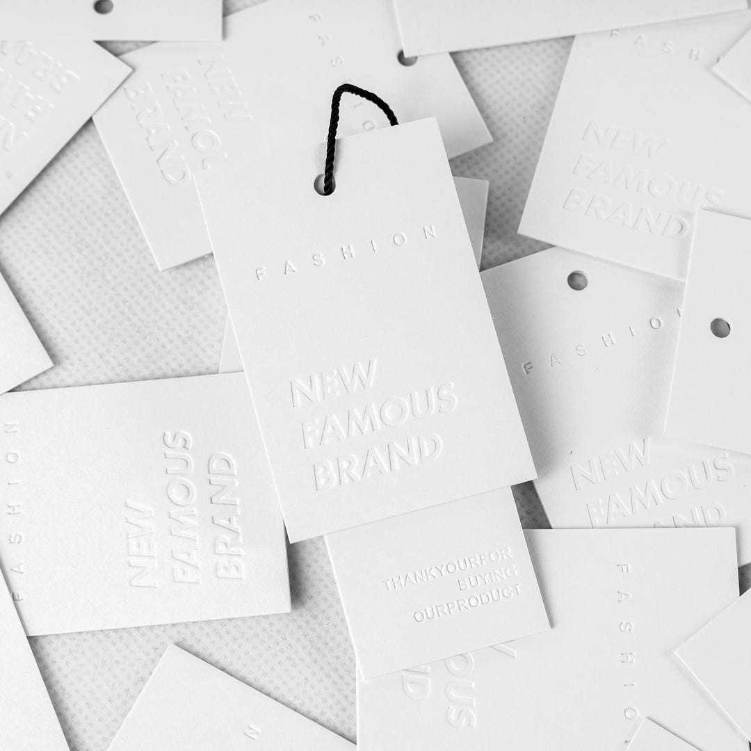 1000 Custom Hang Tags, Custom Price Tags, Hang Tag Design, Clothing ...