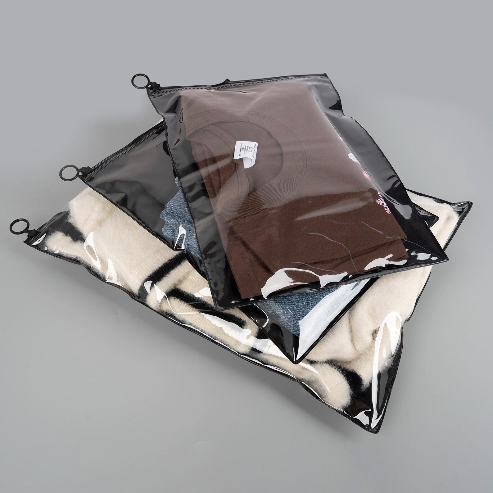 Custom Translucent Matte Black Zipper Bags – Bulk-manufactured ...