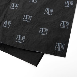 Logo Branded Packaging Black Tissue Papers, Tissue Paper Sheets, Black ...