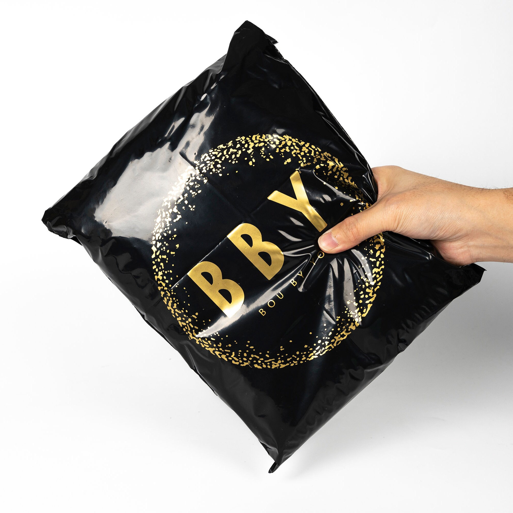 300 Black Shipping Bag,custom Shipping Bag With One Color Logo, Custom ...