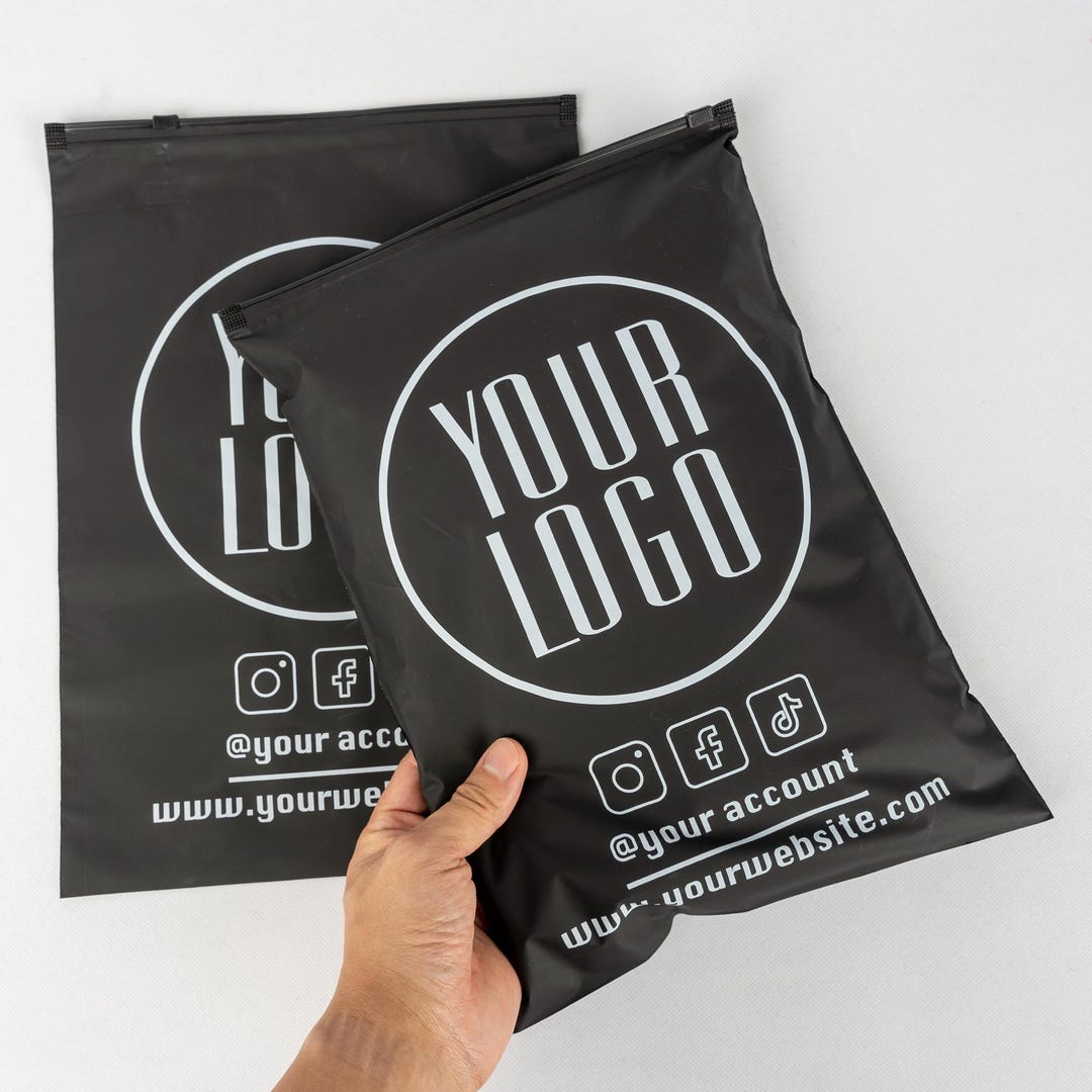 Custom Matte Zipper Bag, Black High Quality Zipper Bag, Packaging Bag ...