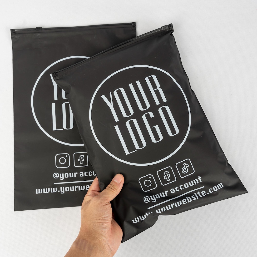 Custom Clear Black Frosted Zipper Bags Transparent Bags High Quality ...