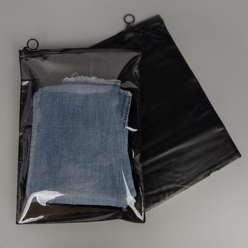 Custom Translucent Matte Black Zipper Bags – Bulk-manufactured ...