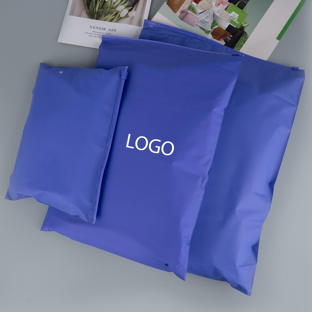 Custom Zipper Bag, Package Bags With Logo Printed, Frosted Colorful ...