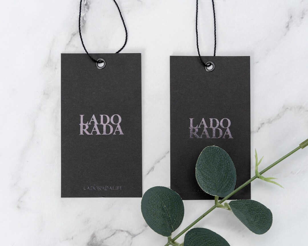 Custom Hang Tag for Clothing, Printed With Your Details, Modern ...