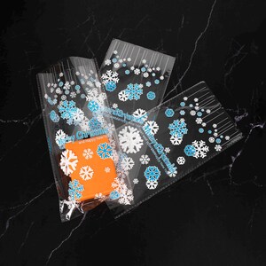 100pcs Clear Opp Bag With Custom Logo, Christmas Gift OPP Bag ...