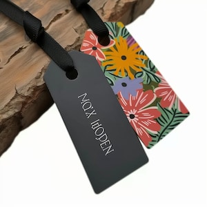 Custom Hang Tags With Ribbon String, Clothing Swing Tag, Black Paper ...