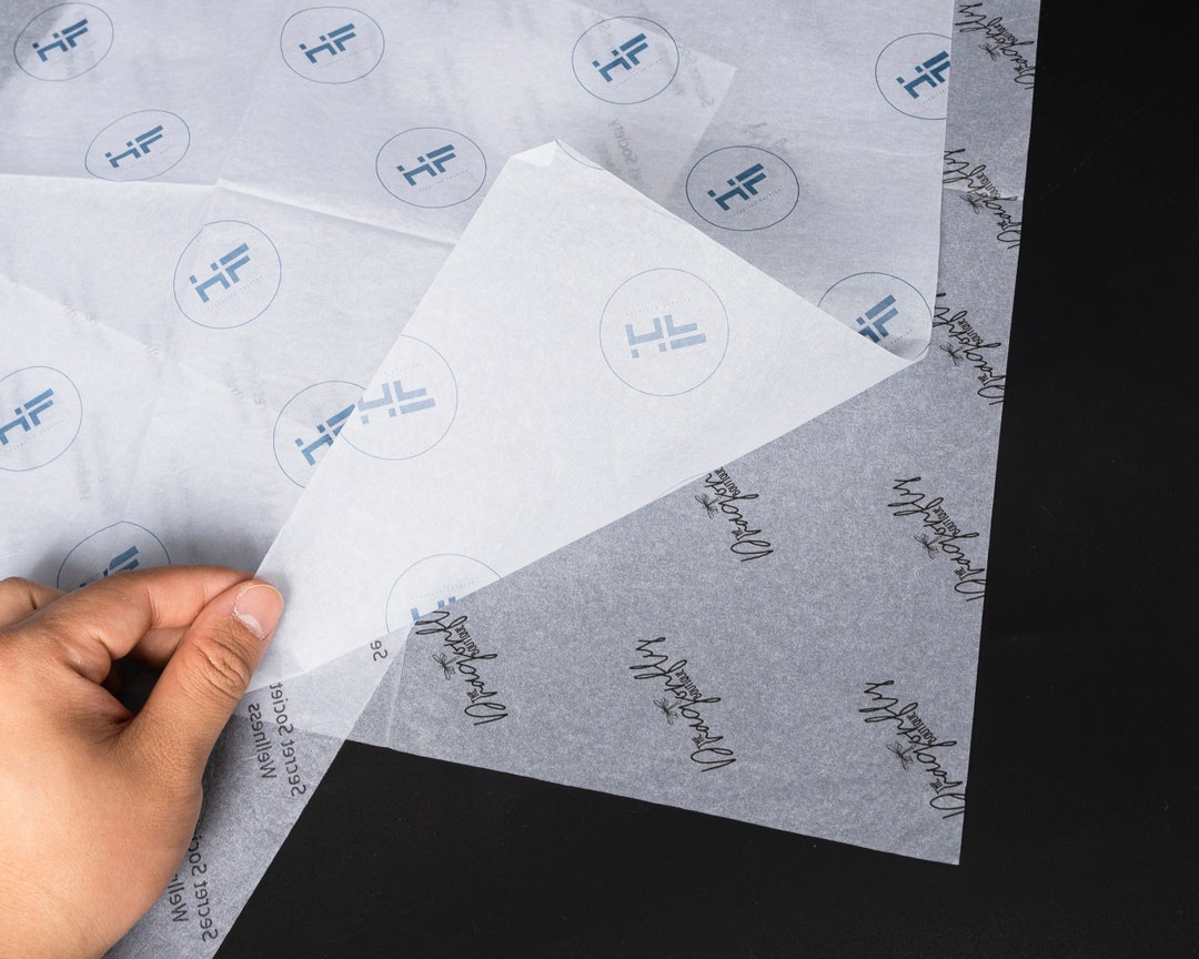 500PCS Custom Tissue Paper, Logo Wrapping, Custom Printed Tissue Paper ...