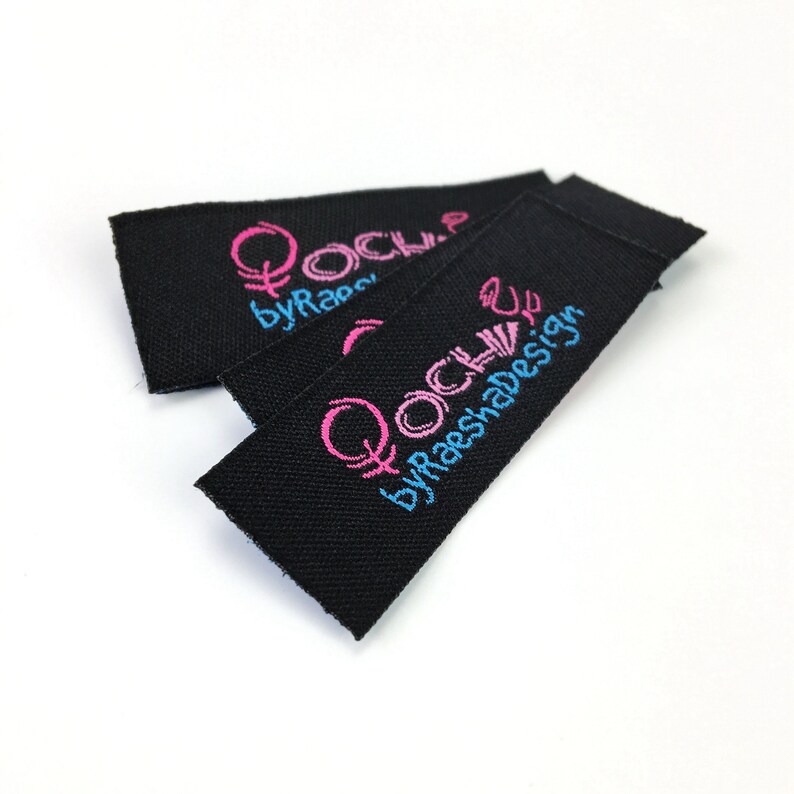 300PCS Woven Labels Custom Straight Cut Woven Tags Woven | Etsy