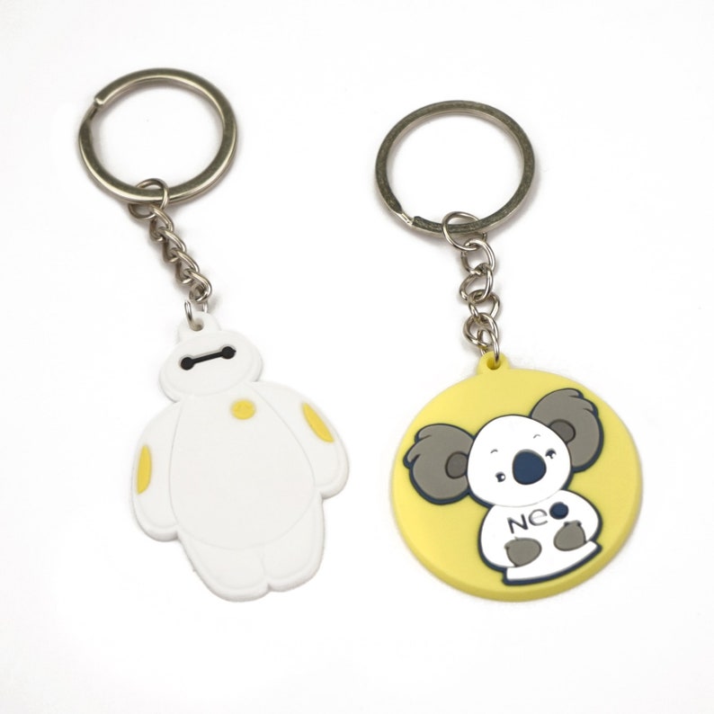 50 Personalized Rubber Tags, Custom Rubber Keychain, Rubber Keychains ...