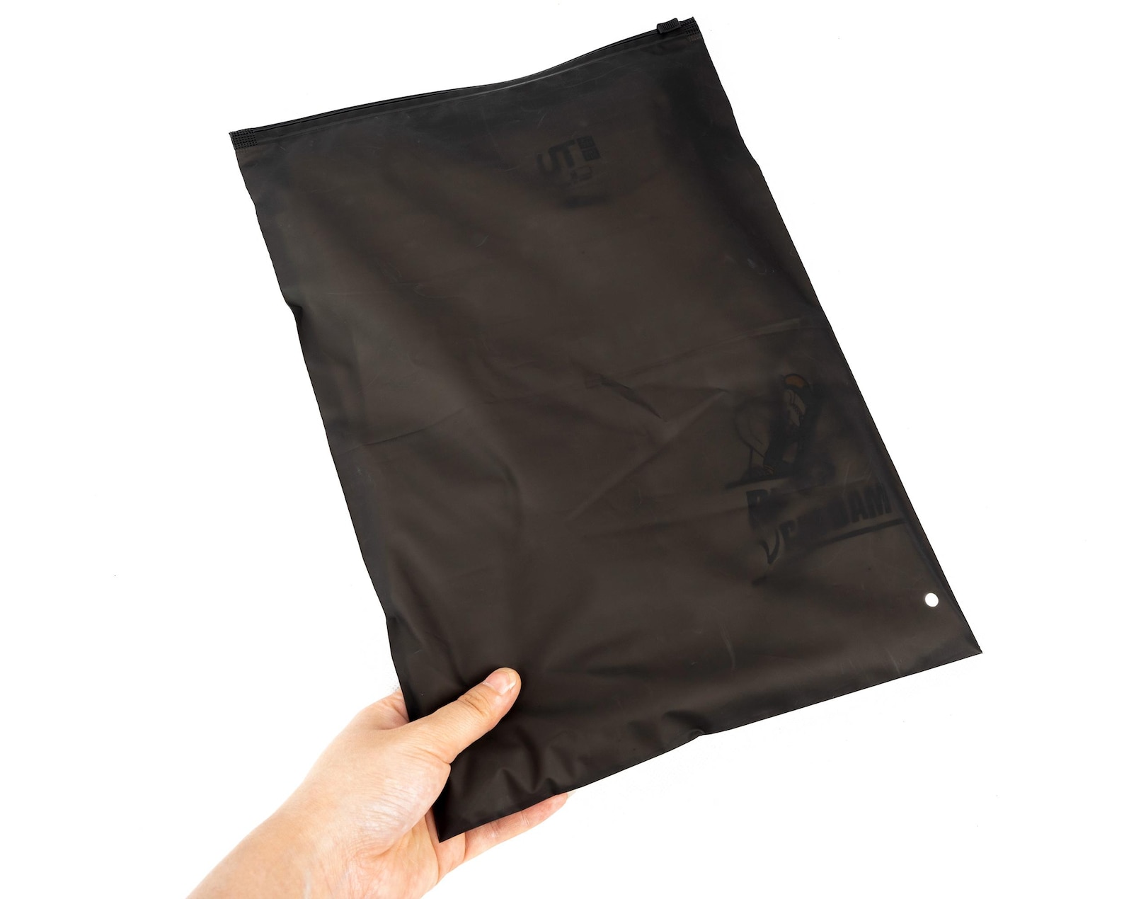 50-1000pcs Black Translucent Zipper Bags, Custom Frosted Zipper Bags ...