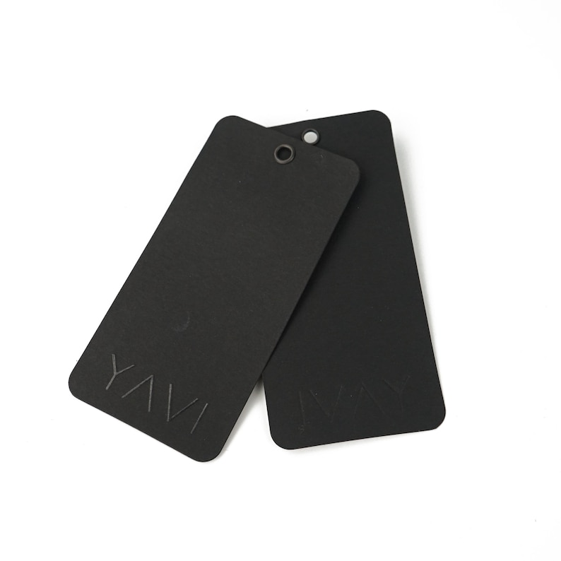 300pcs Custom Hang Tags, Custom Hang Tag Design, Black Clothes Hang ...
