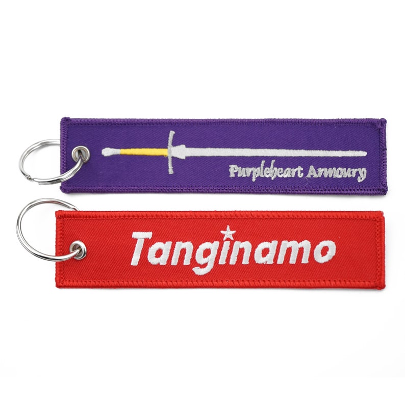 50 Flight Keytag, Keychain Keyring , Embroidered Keychain Flight ...