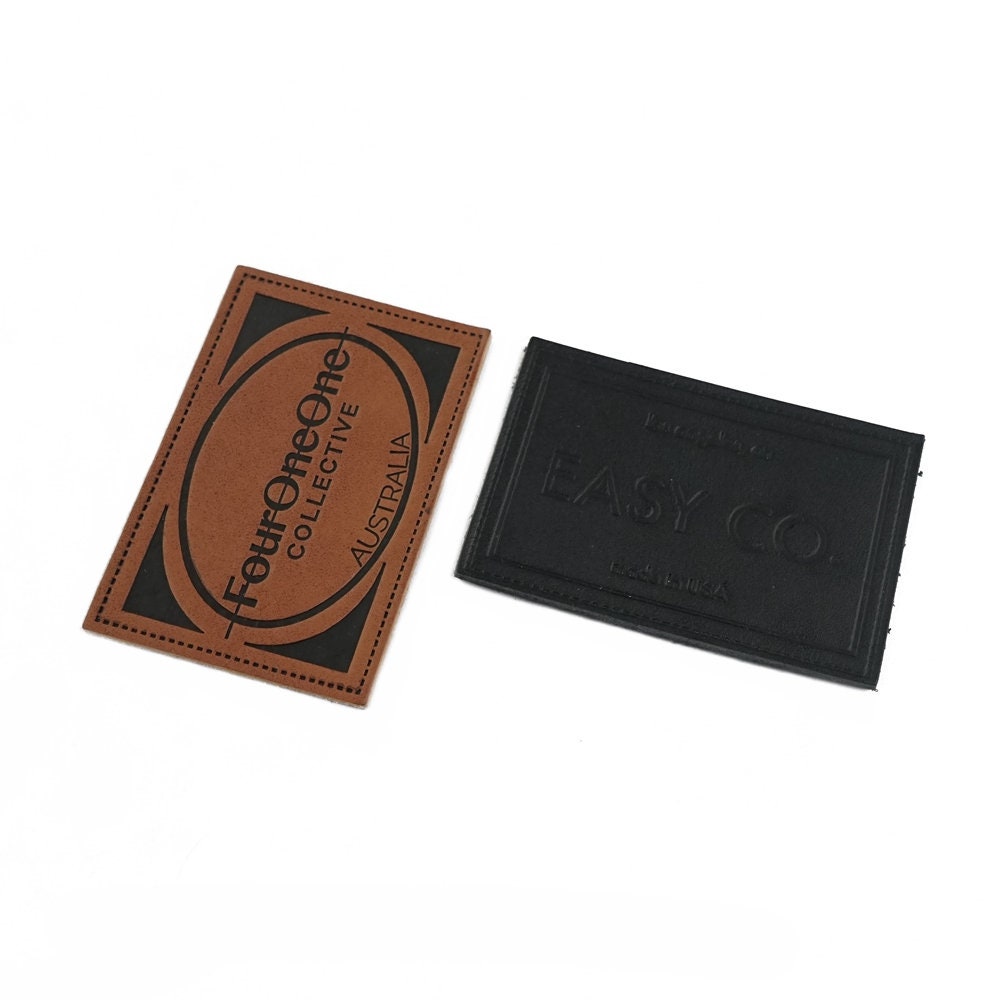 Pu Leather Label Jeans Patch Jeans Label Patch Leather - Etsy