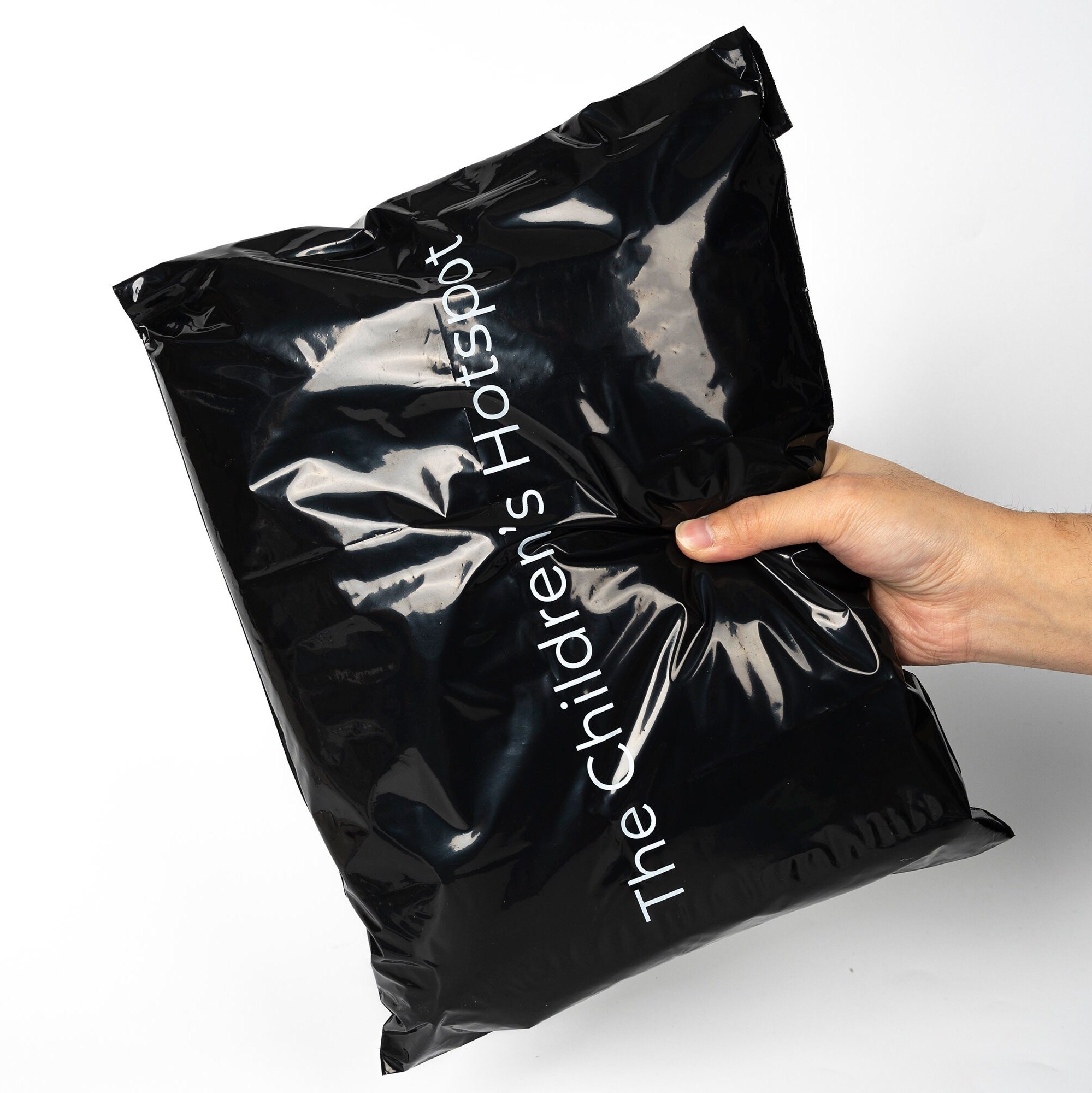 300 Black Shipping Bag,custom Shipping Bag With One Color Logo, Custom ...